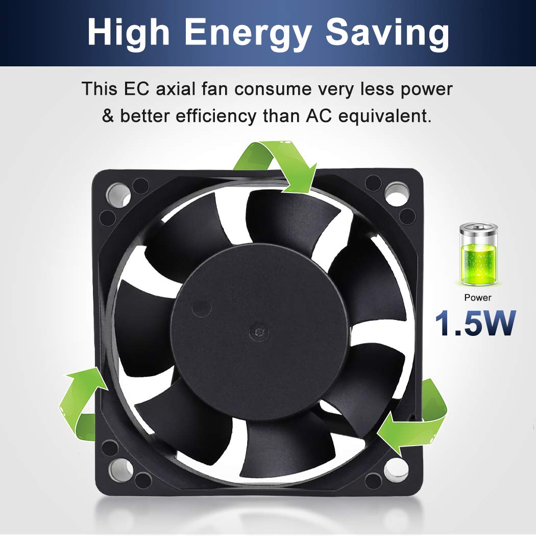 Wathai EC Brushless Cooling Fan AC 110V 115V 120V 220V 240V Axial Fan Ball Bearing 60mm x 25mm