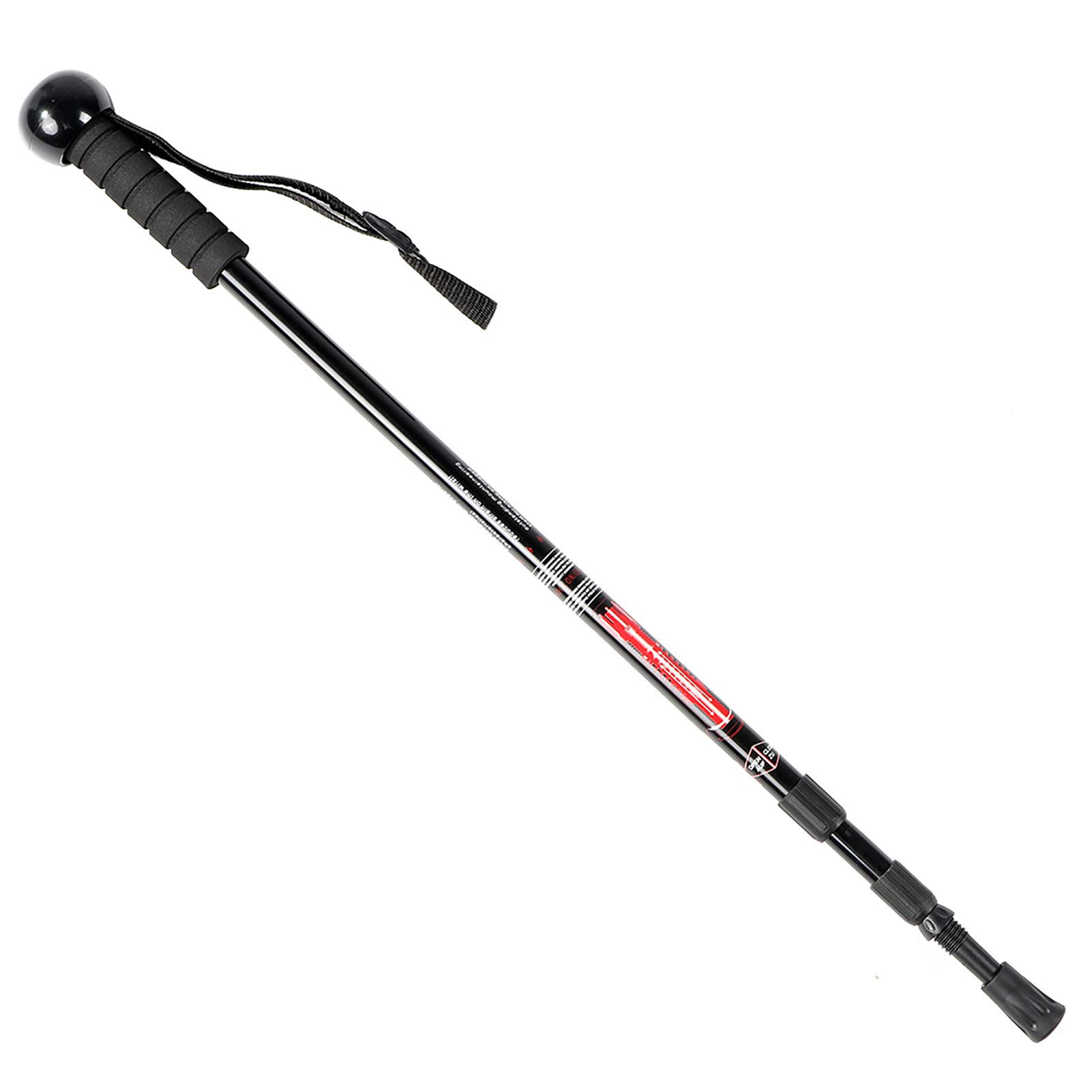 Walking Cane Carbon Fiber Portable Retractable Walking Stick Lightweight Cane with Ergonomic Handle Ideal Daily Living Aid for Limited Mobility(Red)