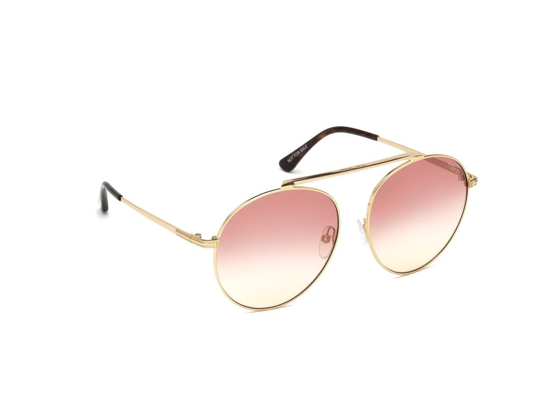 Tom Ford FT0571 28Z Shiny Rose Gold Simone Round Sunglasses Lens Category 2 Siz