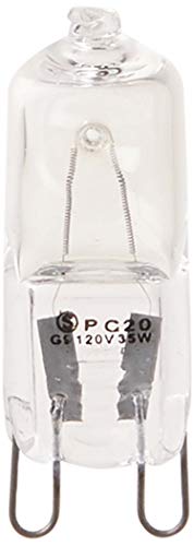 Satco S4621 35 Watt 400 Lumens T4 Halogen G9 Double Loop Base 120 Volt Clear Light Bulb, Dimmable
