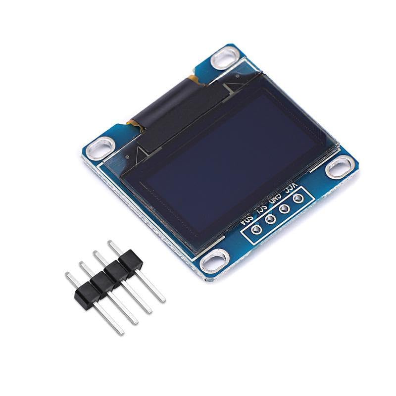Songhe 0.96 inch 12864 128X64 OLED LCD Display Board Module I2C IIC SSD1306 Driver 4 Pins for Arduino Raspberry Pi (Pack of 5pcs, White Light)