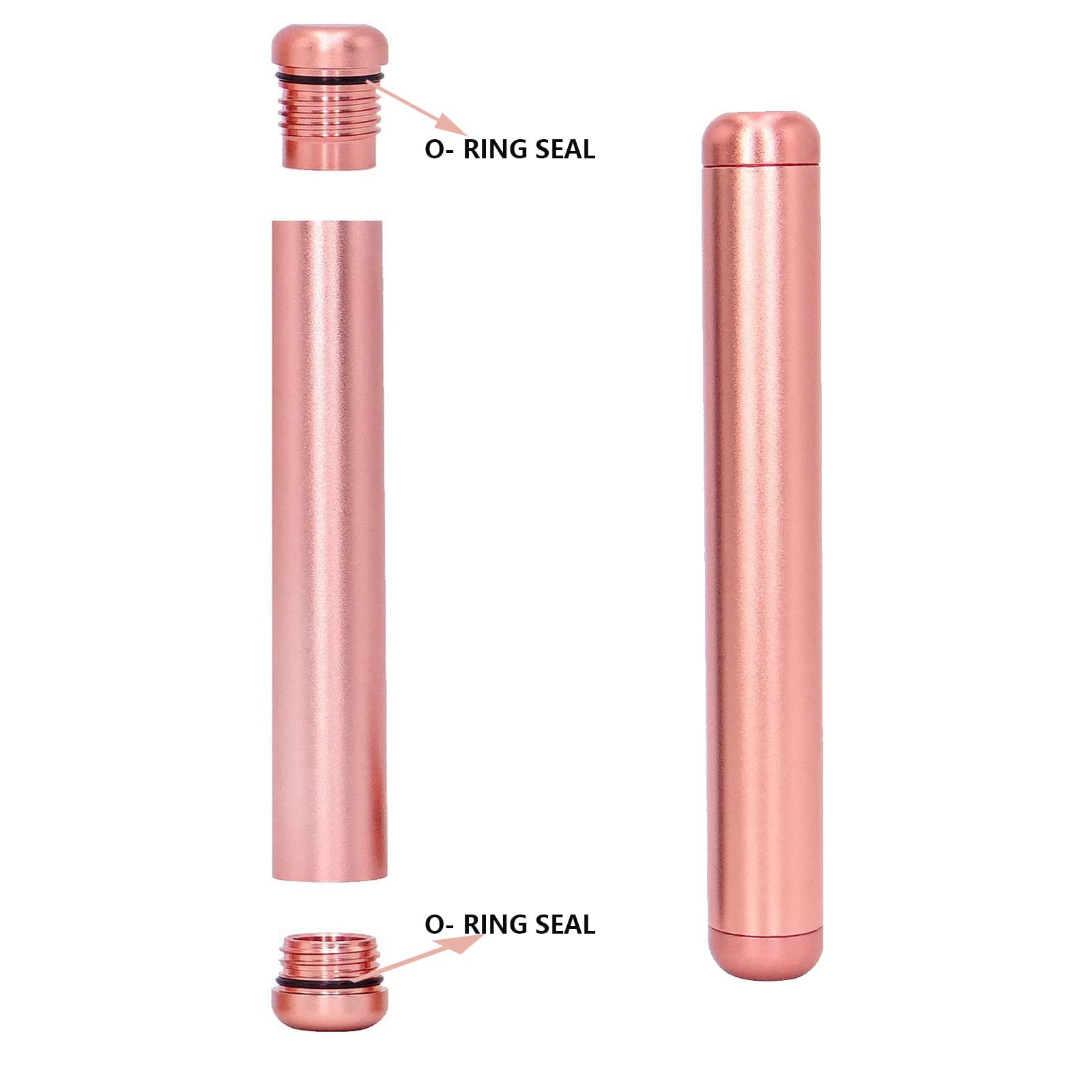 Yannabis Aluminum Metal Tube, Airtight, Lightweight,Holder Travel Storage 4.3inch, 2 Pack Pink for Travel