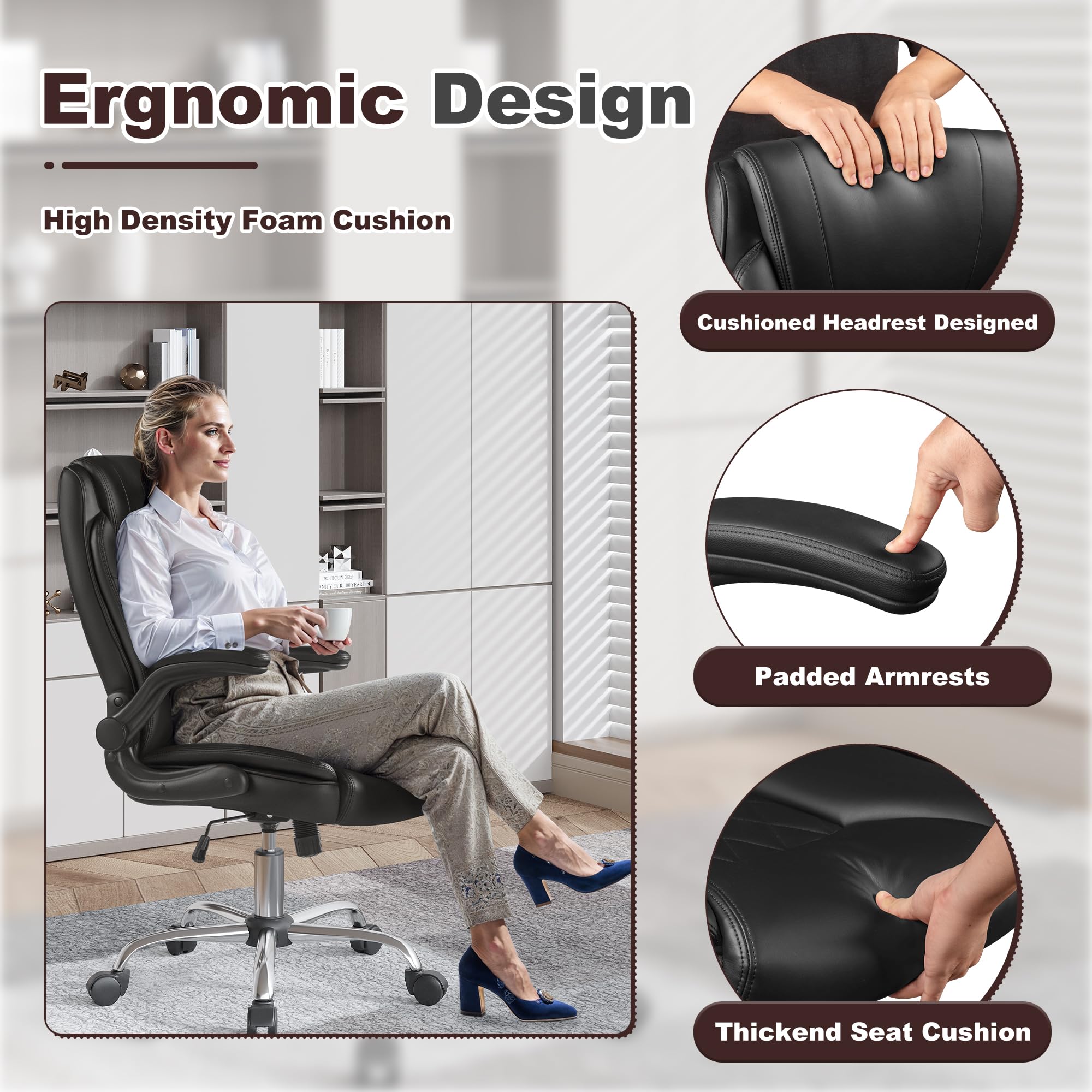 Shahoo Gaming Chair with Footrest and Massage Fuction Lumbar Support, 360°Swivel and Height Adjustable Seat with Headrest for Office or Bedroom, Study Room, Red2