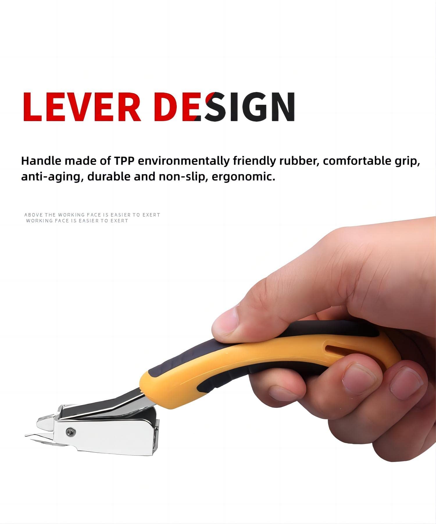 Staple Remover, Staple Puller Tool with Ergonomic Handle, Upholstery and Construction Heavy Duty Staple Removers for Removing All Kinds of Nails in Furniture, Floor, Wooden Box, Photo Frame, Carpet