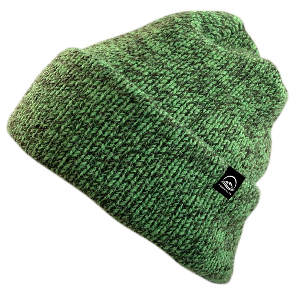 Truzealia Unisex Outdoor Merino Possum Lined Beanie, One Size, Green