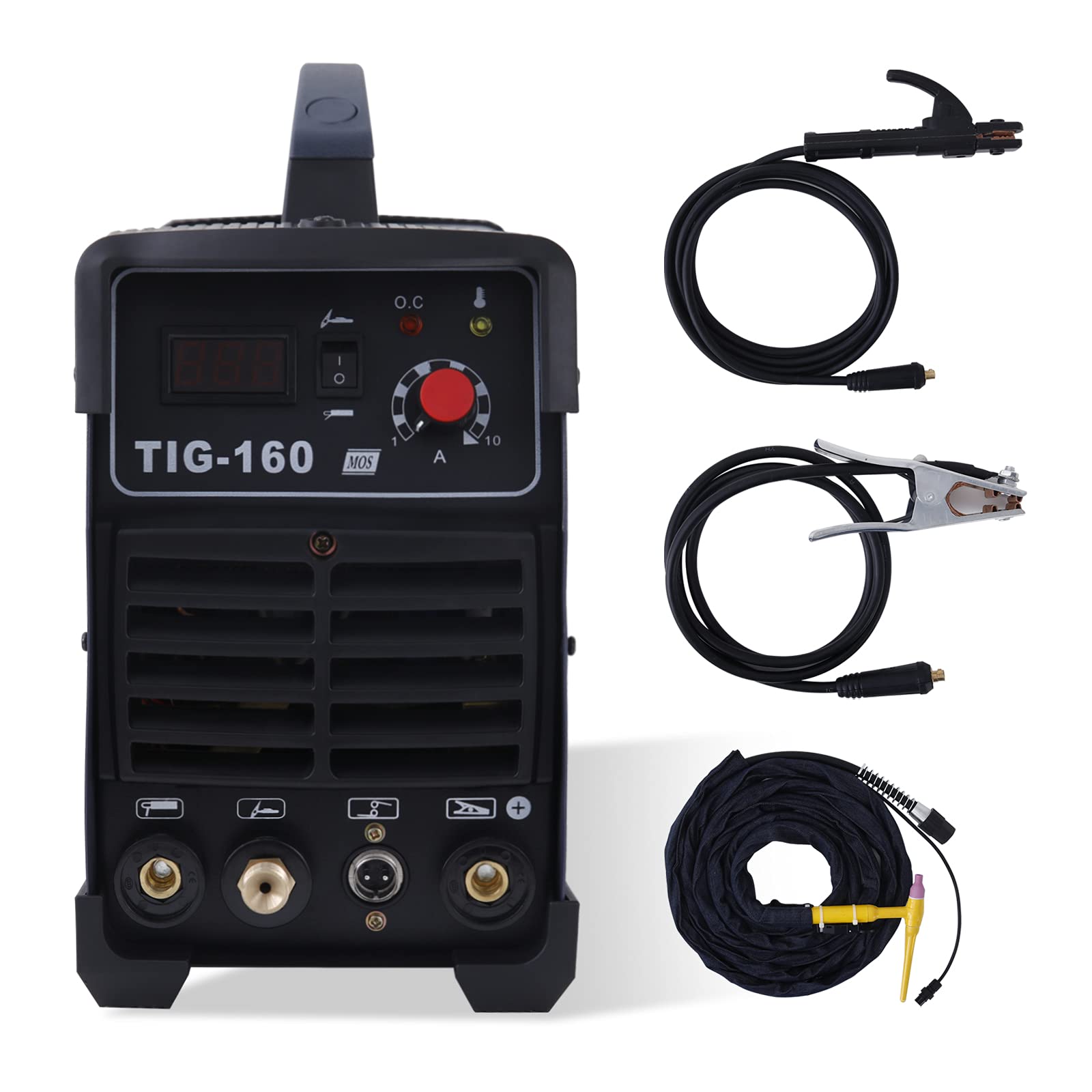TIG Welder Machine Portable Stick Welders 160A TIG Welding with LED Display Voltage 110V Dual Voltage TIG/Stick 2 in 1 IGBT Digital Inverter Welder Welding Machine