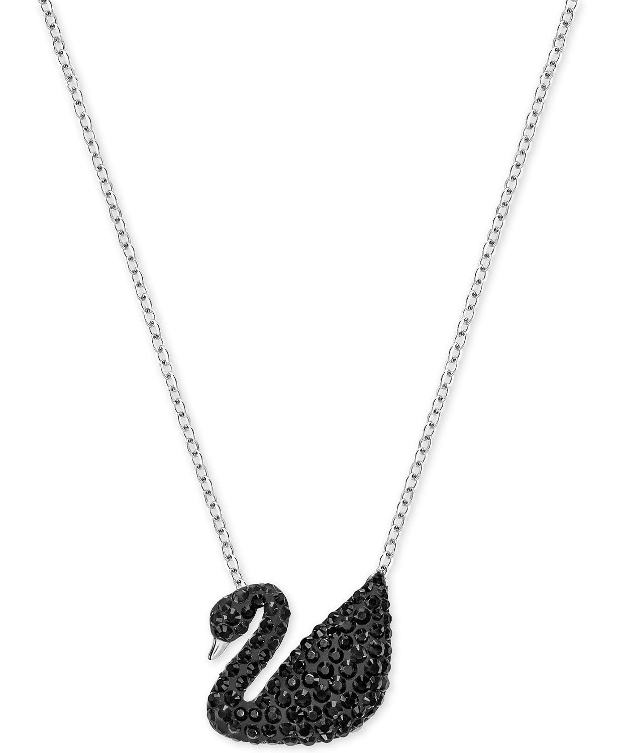 SWAROVSKI Iconic Swan Pendant Necklace Black/Teal One Size