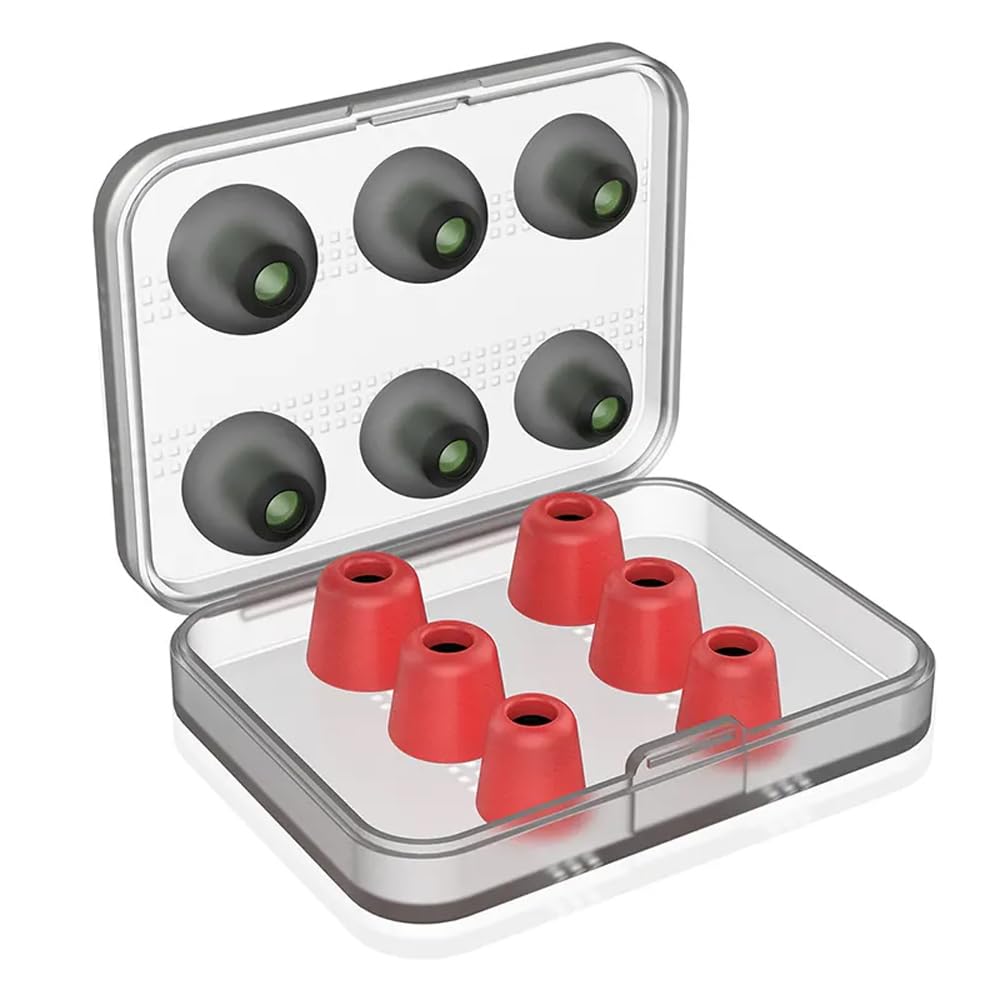 Sony WF-1000XM5 Industry Leading Noise Canceling Truly Wireless Earbuds (Black) Bundle with Silicone Case (Red), Memory Foam Ear Tips, USB-A to USB-C Cable & 1 YR CPS Enhanced Protection Pack