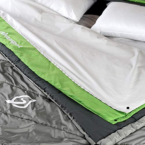 SylvanSport Cloud Layer Sleeping Bag for Adults - Adjustable Layers for 3-4 Season use - Integrated Cotton Sheet