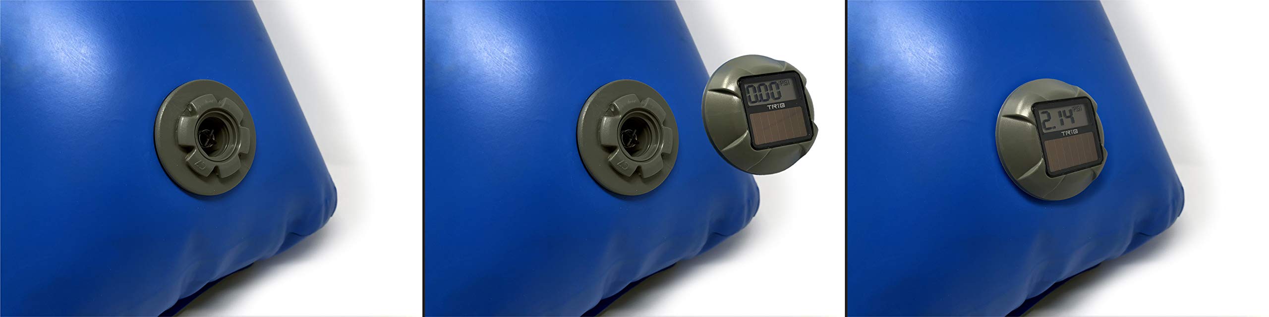 TRiB airCap LF Pressure Gauge for Inflatable SUP, RIB Boat, Kayak, Raft, fits C7/D7 Valves