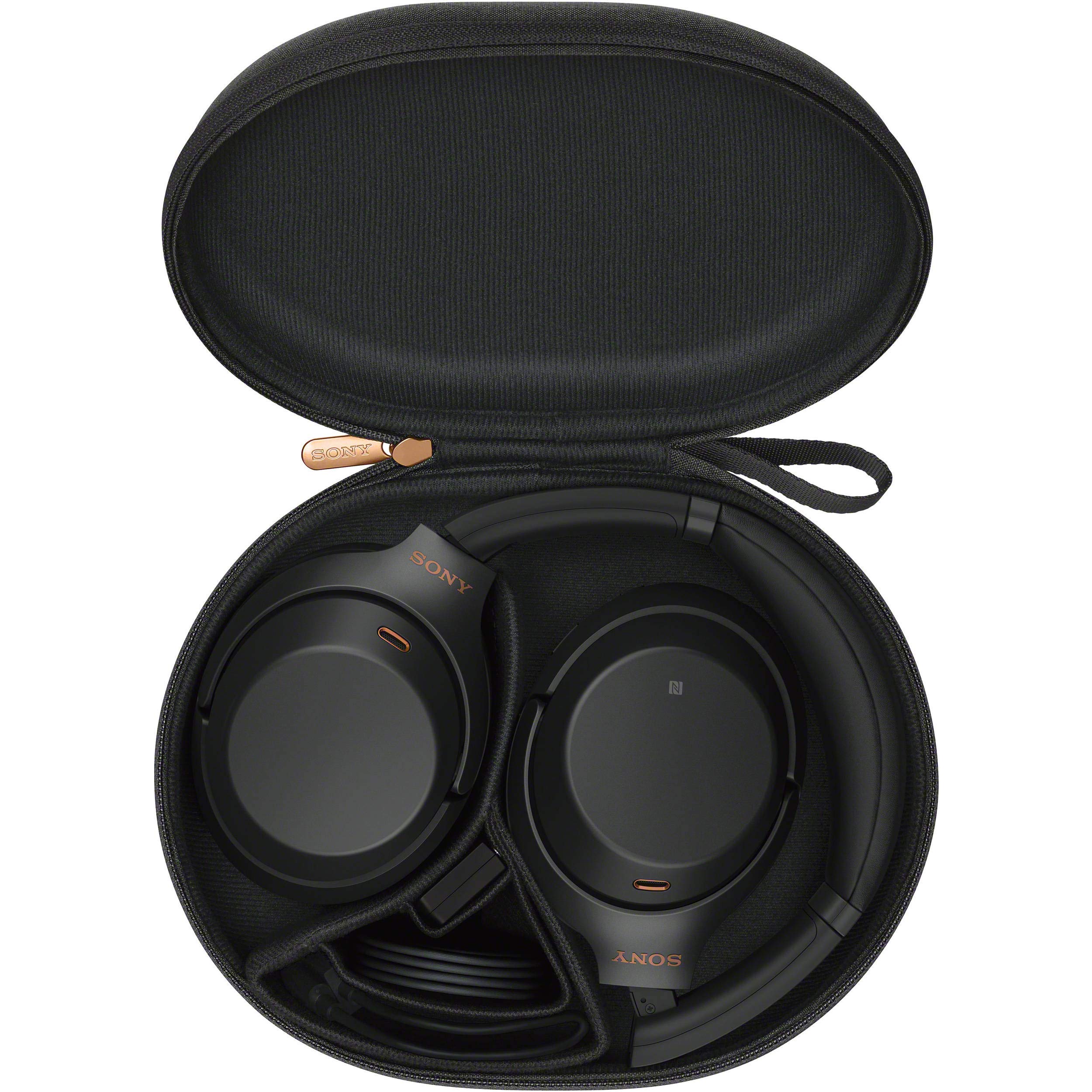 Sony WH-1000XM3 Wireless Noise-Canceling Over-Ear Headphones (Black) WH1000XM3/B + Bundle - International Version (1 Year Warranty)