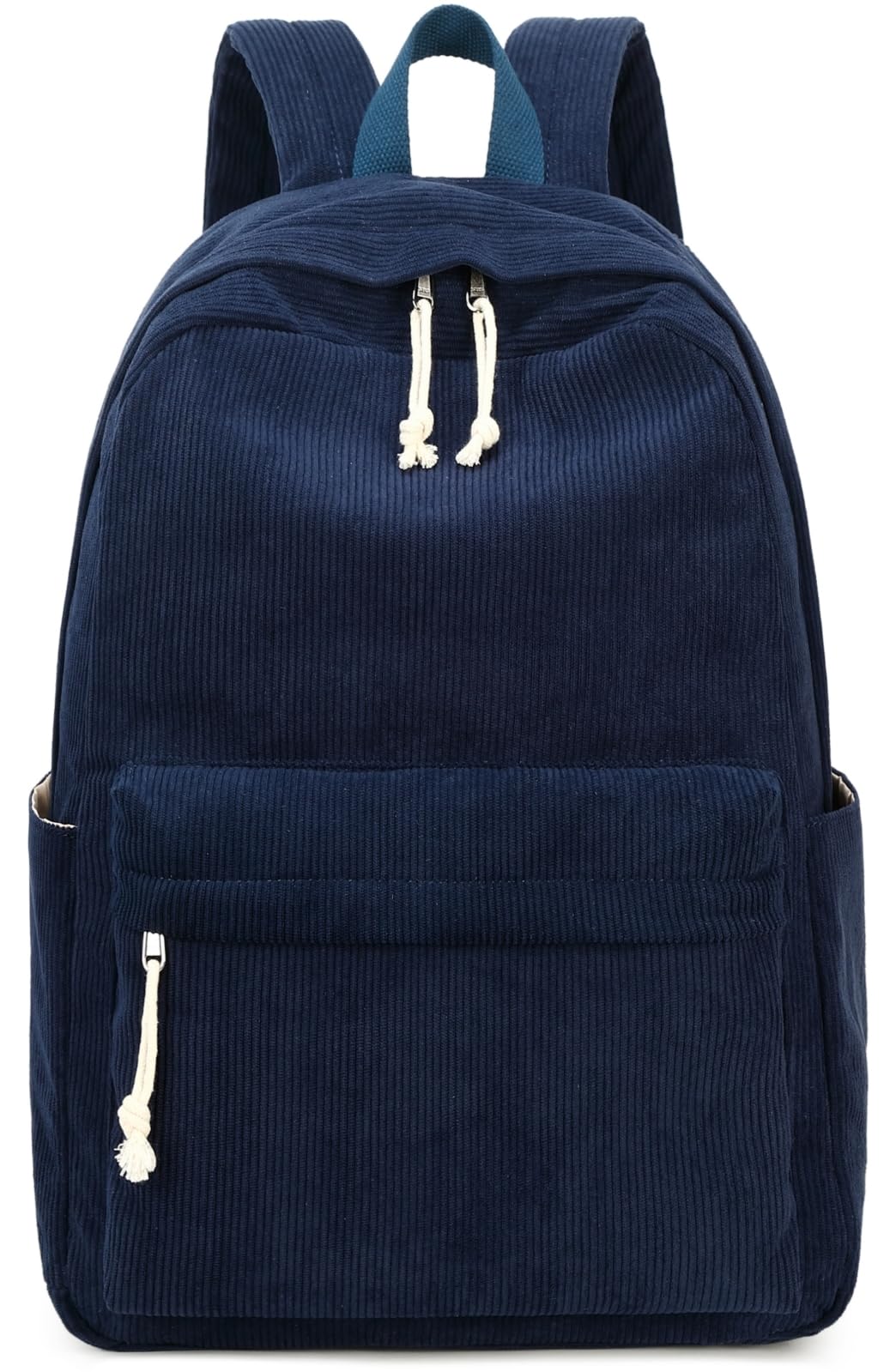 School Backpack for Teen Girls Women Laptop Backpack College Bookbags Middle School Travel Work Commuter Back Pack(Corduroy navy blue)