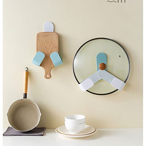 SEYFI Kitchen Shelves,Rotatable Pot Lid Rack, Kitchen Pot Lid Holder Organizer, Cutting Board Stand, Reusable, Wall-Mounted Suitable for Spoons and Spatulas