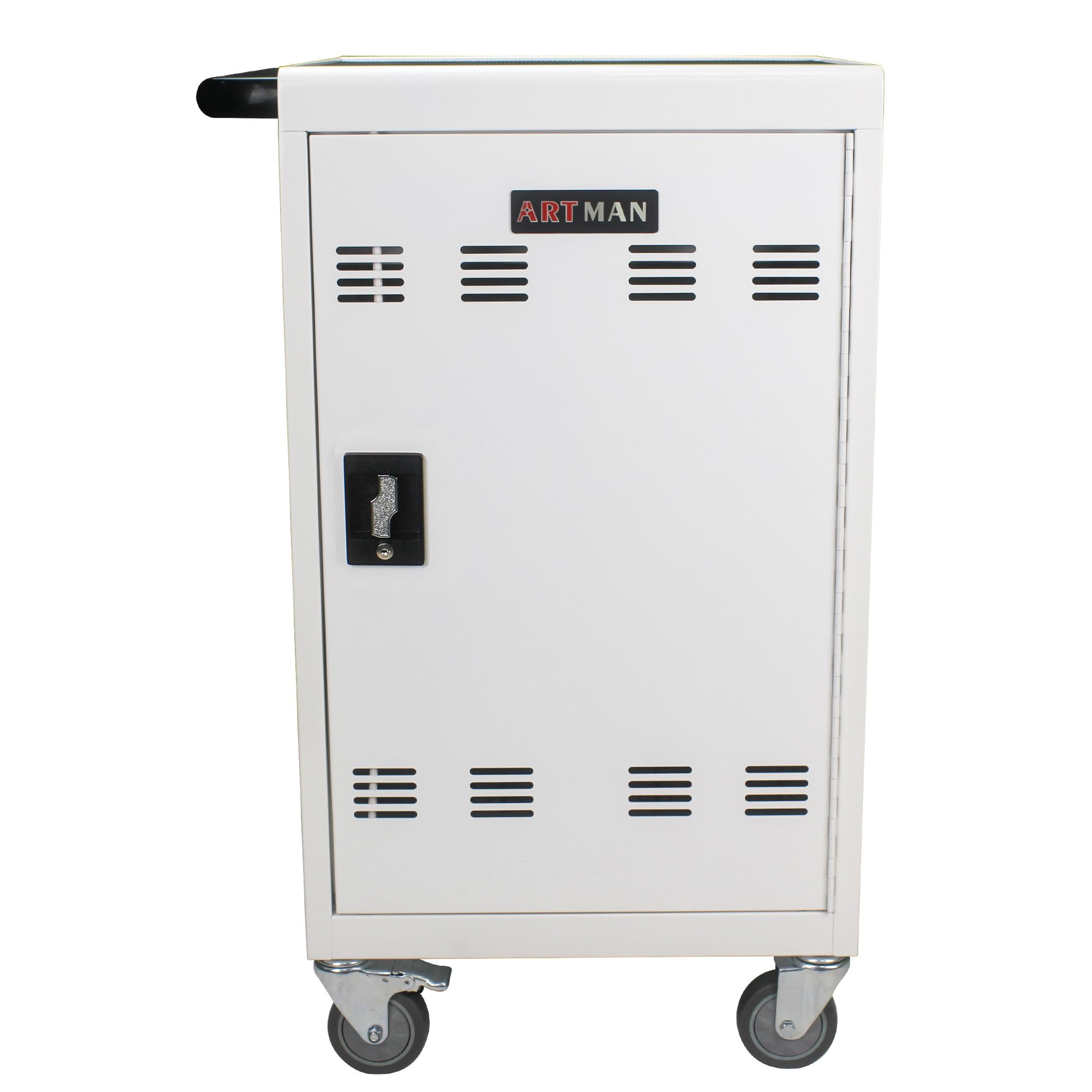 TIOPLY Laptop Charging Cart, White, Durable, 32 Devices, Fast Charging, Security Storage, Easy Use, Anti-Rust