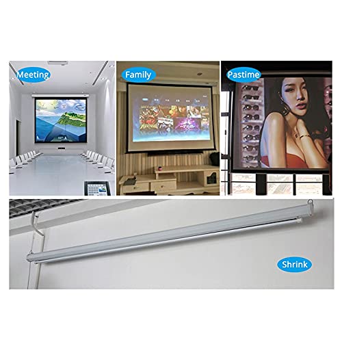 XDDCDH 72 inch 16:9 Matte Gray Fabric Fiber Glass Electric Motorized Projector Screen Home Cinema Business School Bar