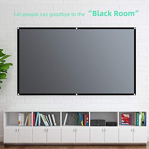 XDDCDH Projector Screen 16:9 Metal Anti Light Curtain Reflective Fabric Cloth for DLP Projector (Size : 84 inch)