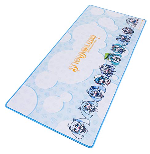Thermaltake Tt Esports Dasher Extended Hatsune Miku Limited Edition Gaming Mouse Pad Snow Miku 2019 Edition Semi-Coarse Surface Non-Slip Rubber Base 35.43”X15.75”X0.16” MP-DSH-Blksxs-09