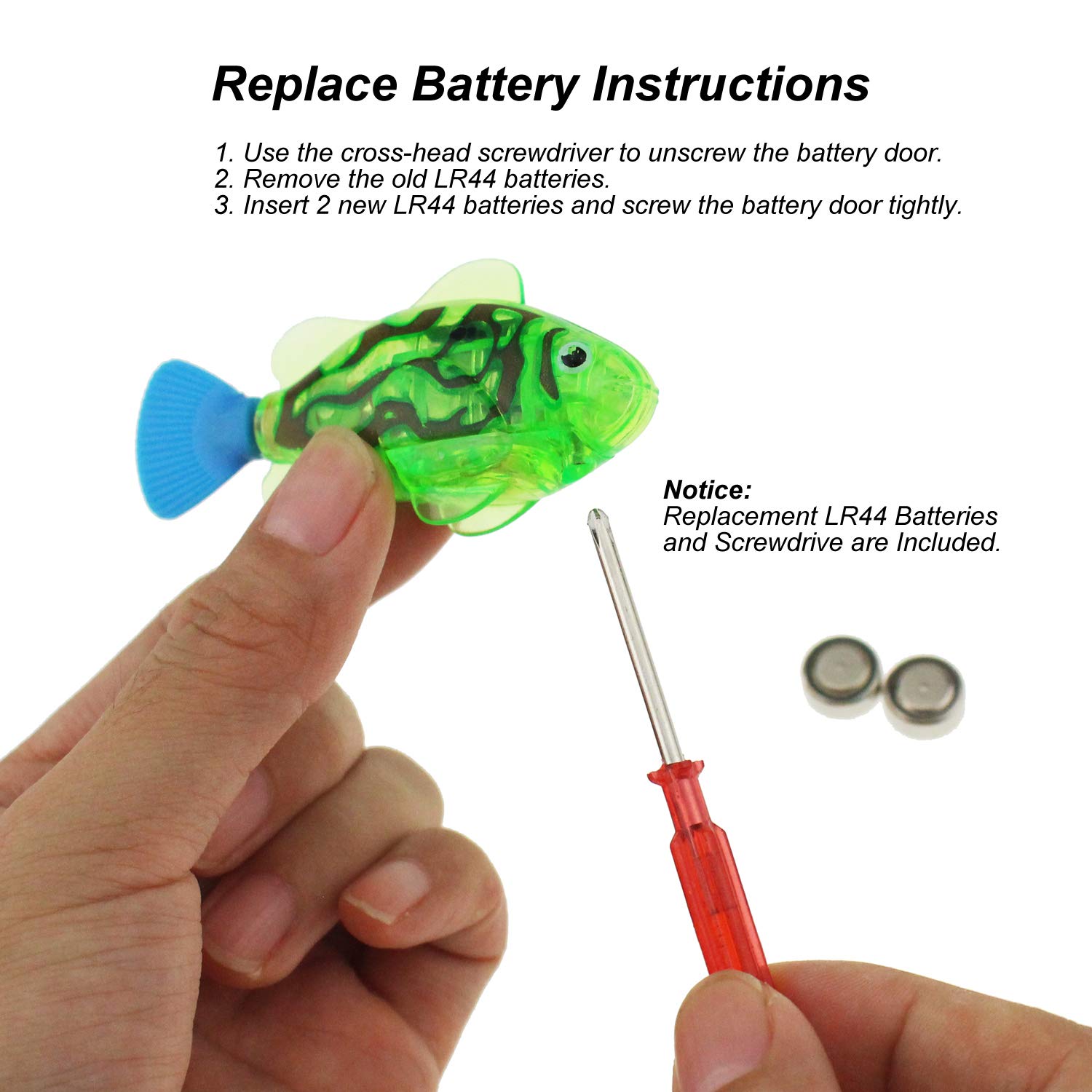 Tipmant Electronic Fish Pets Animal Kids Bath Toys Gifts Water Activated Swim Tub Bathtub (8 Fish)