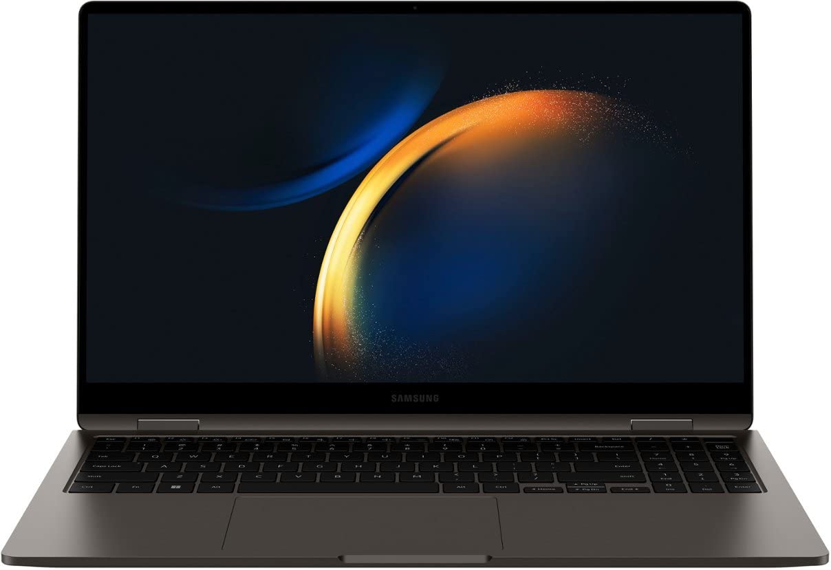 Samsung Galaxy Book3 360 2-in-1 Laptop 15.6"" FHD AMOLED Touchscreen 13th Gen Intel 12-Core i7-1360P 16GB RAM 1TB SSD Backlit Fingerprint Thunderbolt Fast Charging Long Battery Life Win11 Gray, Black