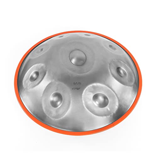 X8 Drums Pro Handpan D Kurd Stainless Steel w/Bag, D3/A3, Bb3, C4, D4, E4, F4, G4, A4, 23 inches, Silver (X8HPDK)