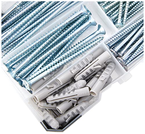 TIMCO TRAY300 Screws, Plug & Drill Bit Silver Tray-91pcs Mixed Tray