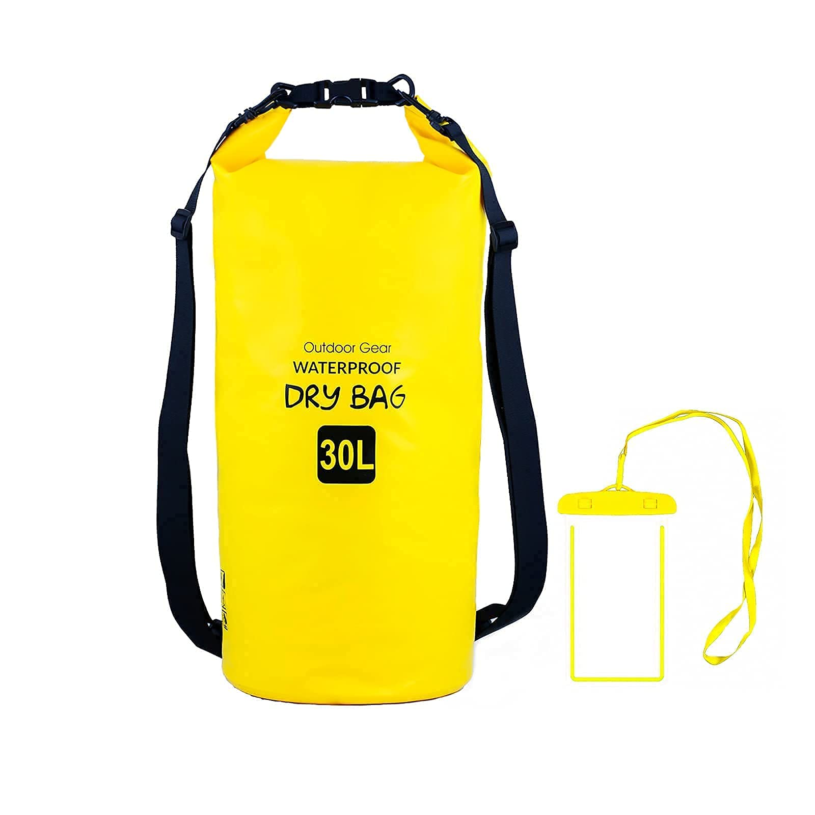 Waterproof bag,Dry Bags for Kayaking Waterproof,Dry Bag Backpack with Waterproof Phone Case,for Kayaking,Boating,Beach,Rafting,Swimming,Hiking(Yellow)
