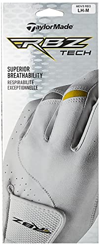 TaylorMade Golf RBZ Tech White/Black/Gold, Worn on Left Hand, Medium