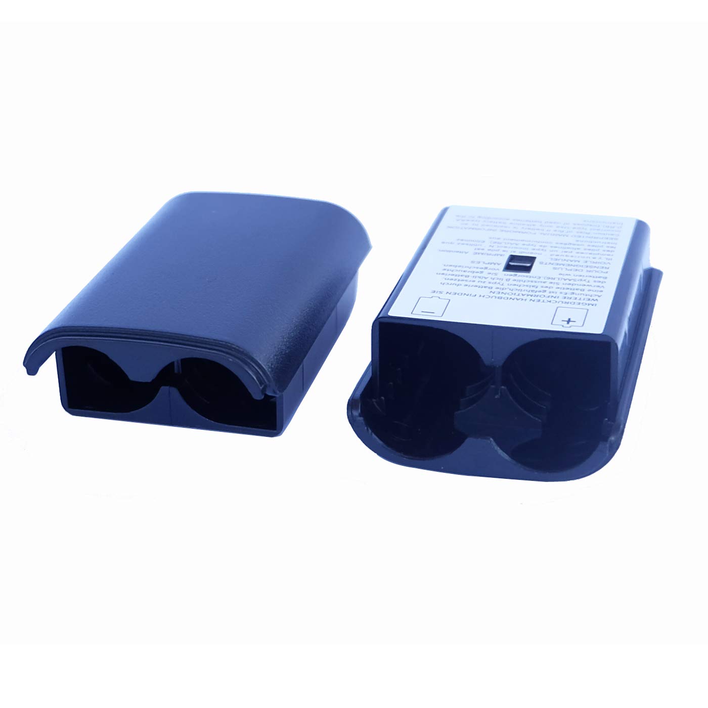 Xinkeen 2X Black Battery Cover for Microsoft Xbox 360 Wireless Controller