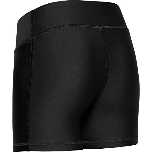 Under Armour 4" Volleyball Short, Black (001)/White, Youth Medium