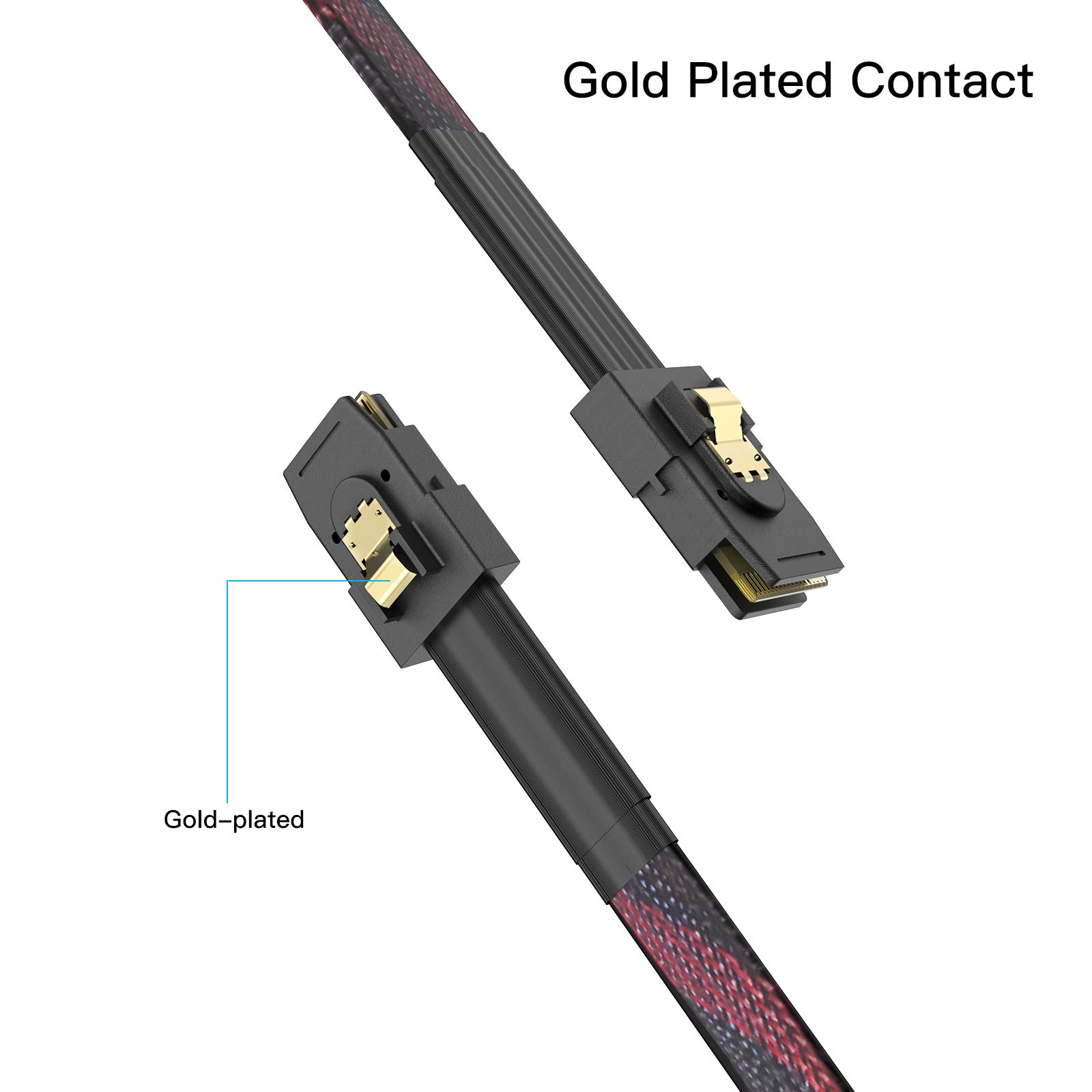 WORDIMA Mini SAS HD Cable, Internal Mini SAS HD Cable, 1.6 FT SFF-8643 to Mini SAS 36Pin SFF-8087,Mini SAS 36Pin to SFF-8643 Cable Fast Data Transmission Cable