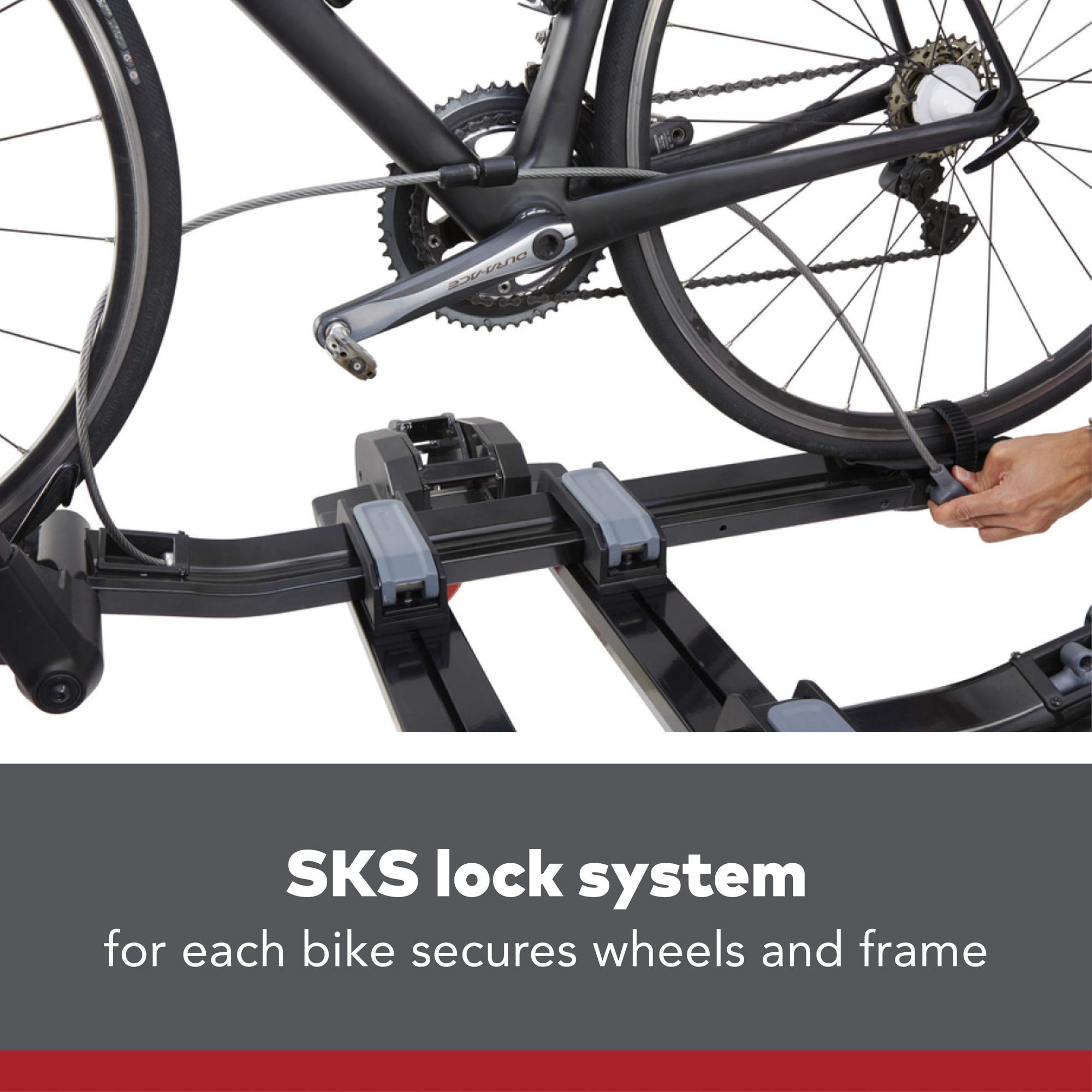 YAKIMA - Dr.Tray Hitch Mount Tray Bike Rack, 2 Bike Capacity, 2"