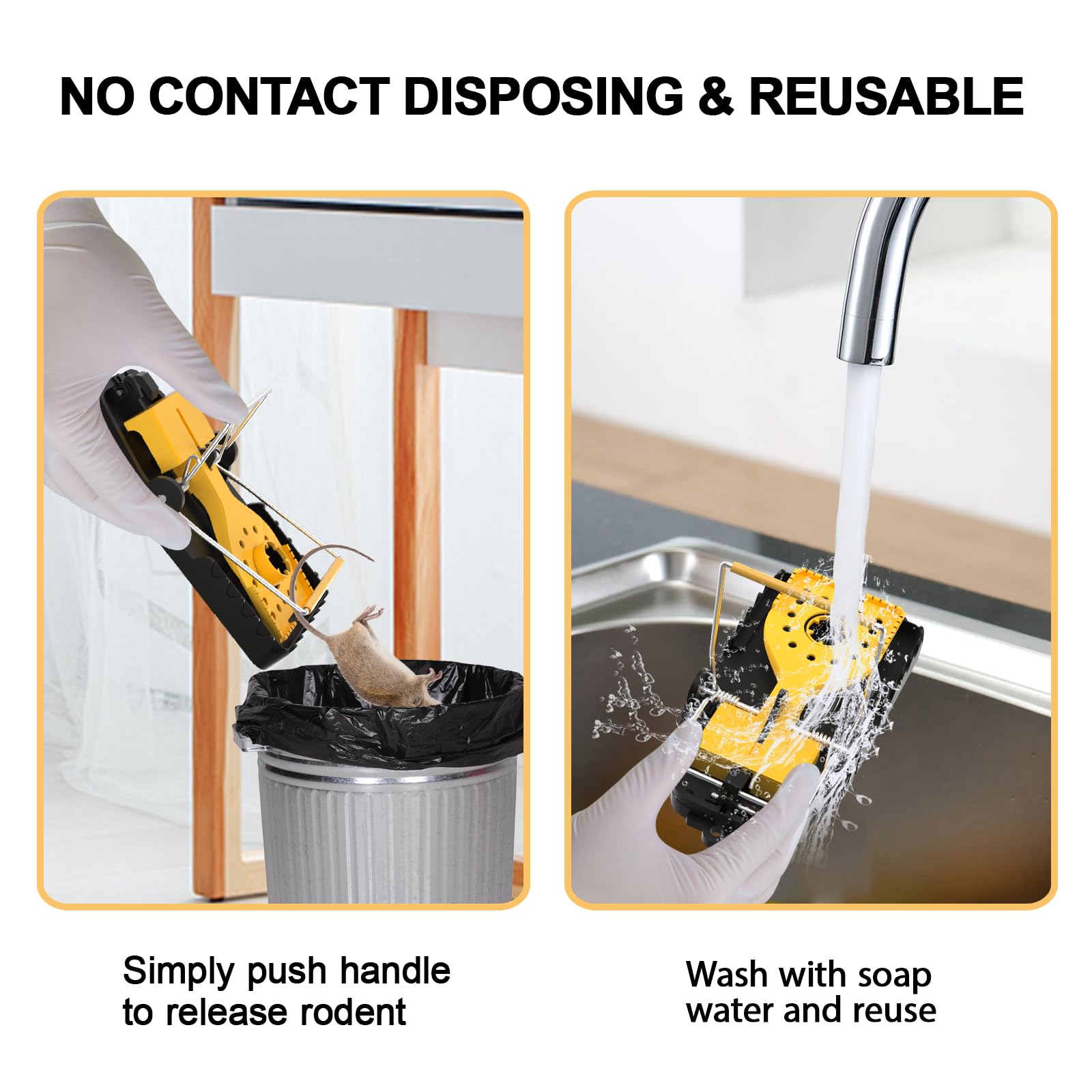TOIUOT Mouse Traps Indoor for Home,Quick Sensitive Effective Mouse Trap, Powerful Rat Traps Indoor with Teeth-Like Design Bait Cup, Reusable Sanitary Mice Traps for House Indoor Outdoor(12 Pack)