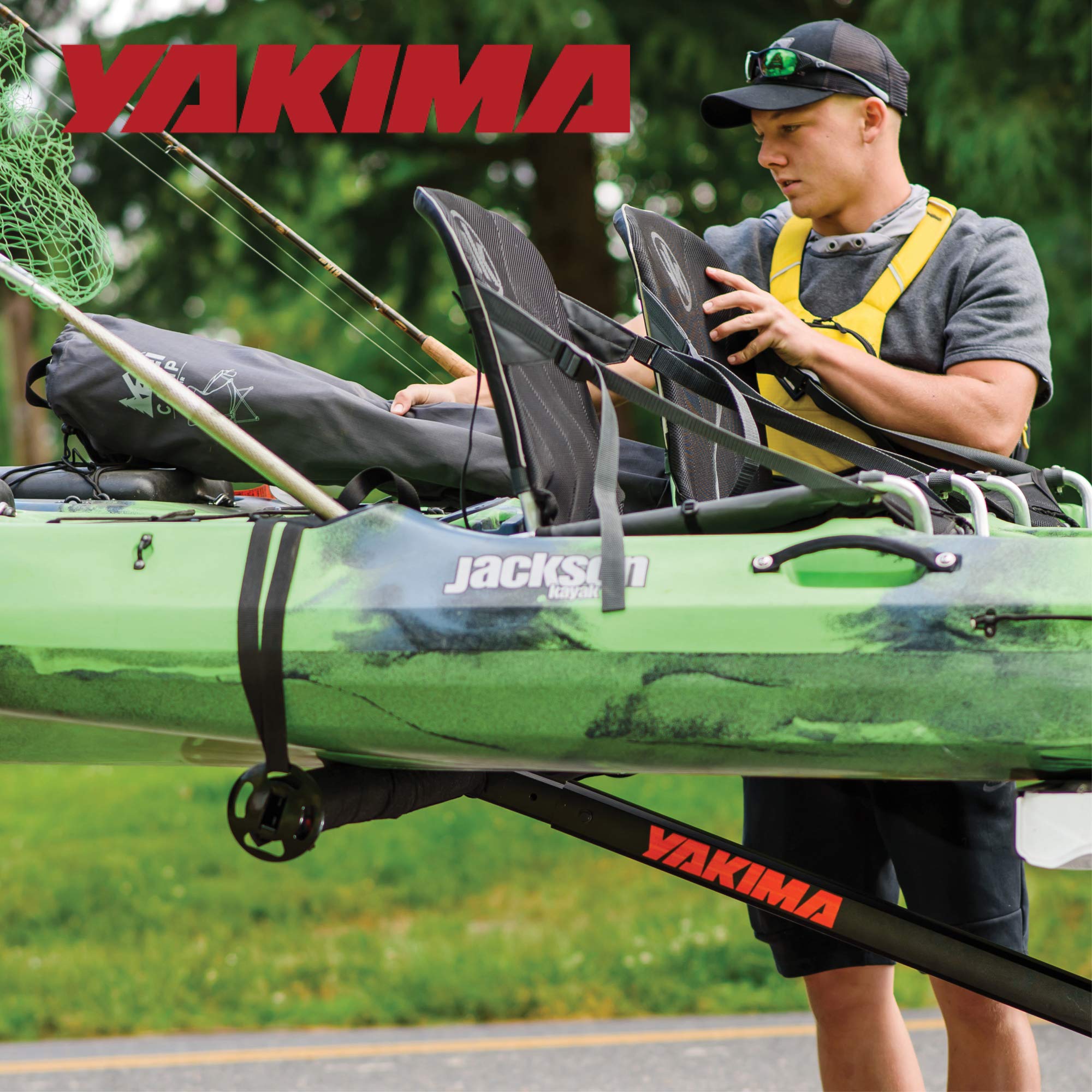 Yakima LongArm Aluminum Hitch Mounted Adjustable 3 Position Tailgate Truck Bed Extender Rack for Hauling Kayaks, Lumber, and Ladders, Black
