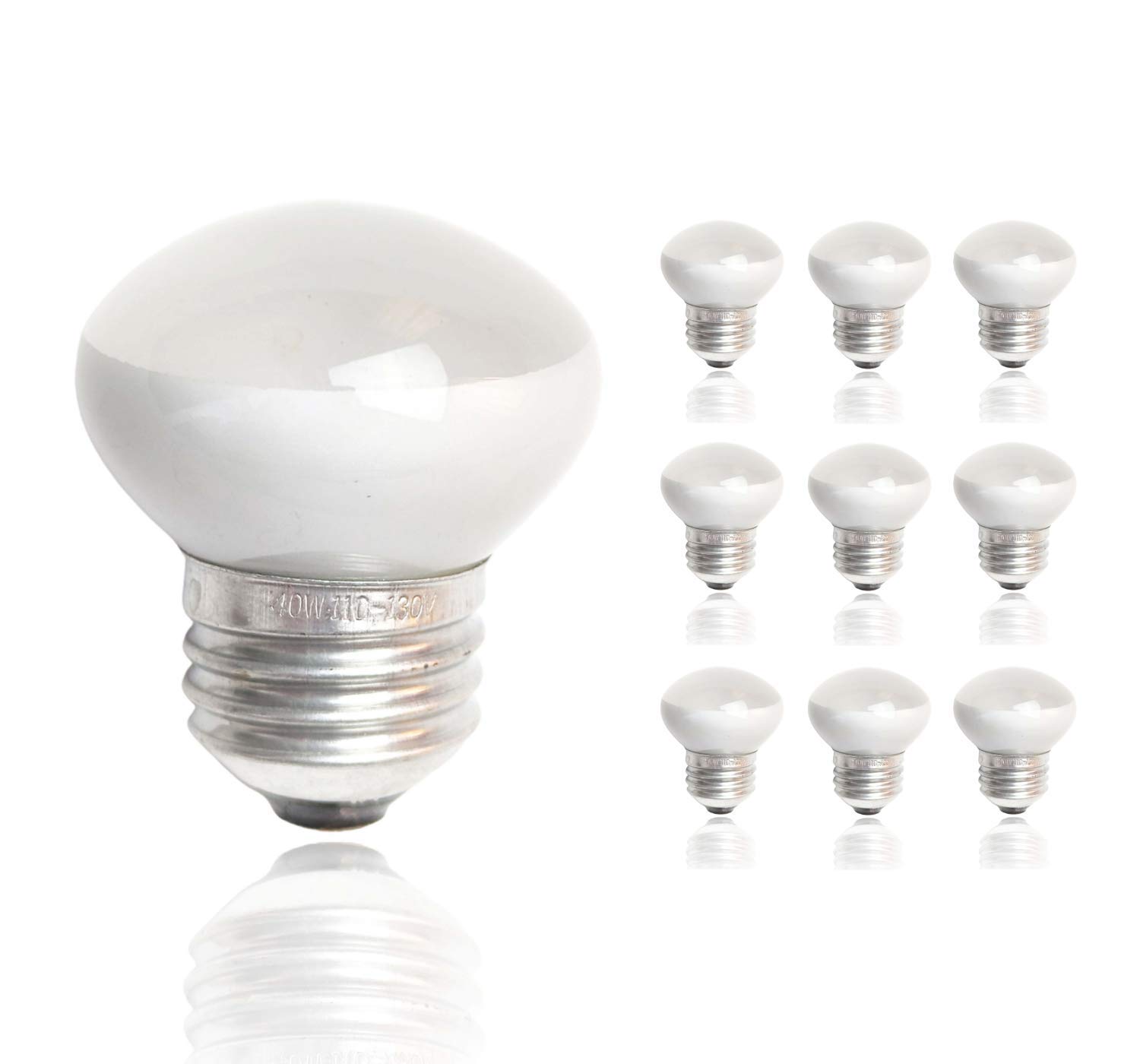 Sterl Lighting β 25 Watts R14 Reflector E26 Standard Screw Medium Base β Dimmable Short Neck Frosted Lava Lamp Light Bulb Incandescent β 120V 2.50 Inch 120Lm 2700K Warm White Frost β 10 Pack