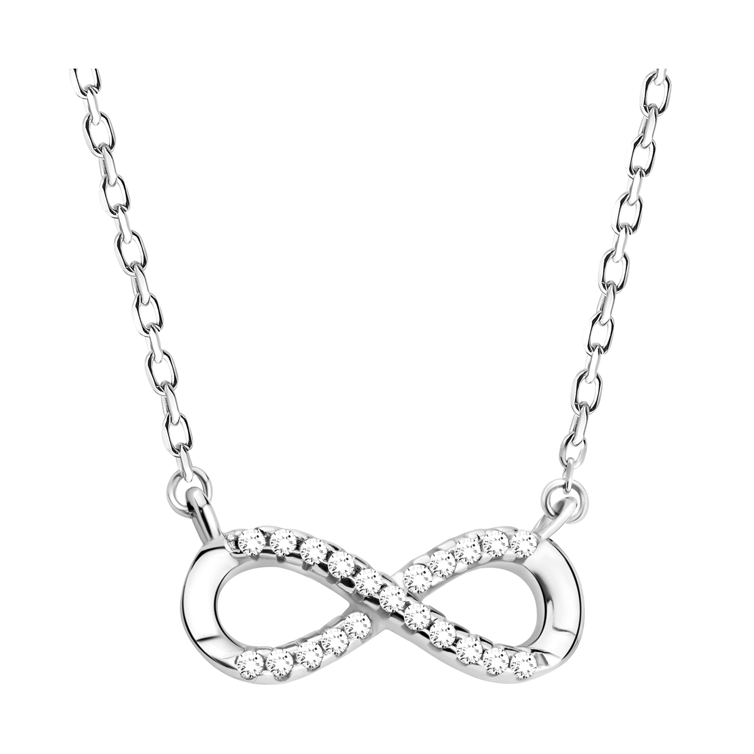 Sofia Milani - Women's Necklace 925 Silver - with Zirconia Stones - Infinity Pendant - 50135