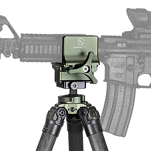 SUNWAYFOTO SM-86 Hunting Tripod Rifles Gun Rest for Shooting Saddle Mount to Arca Swiss Clamp Adapter