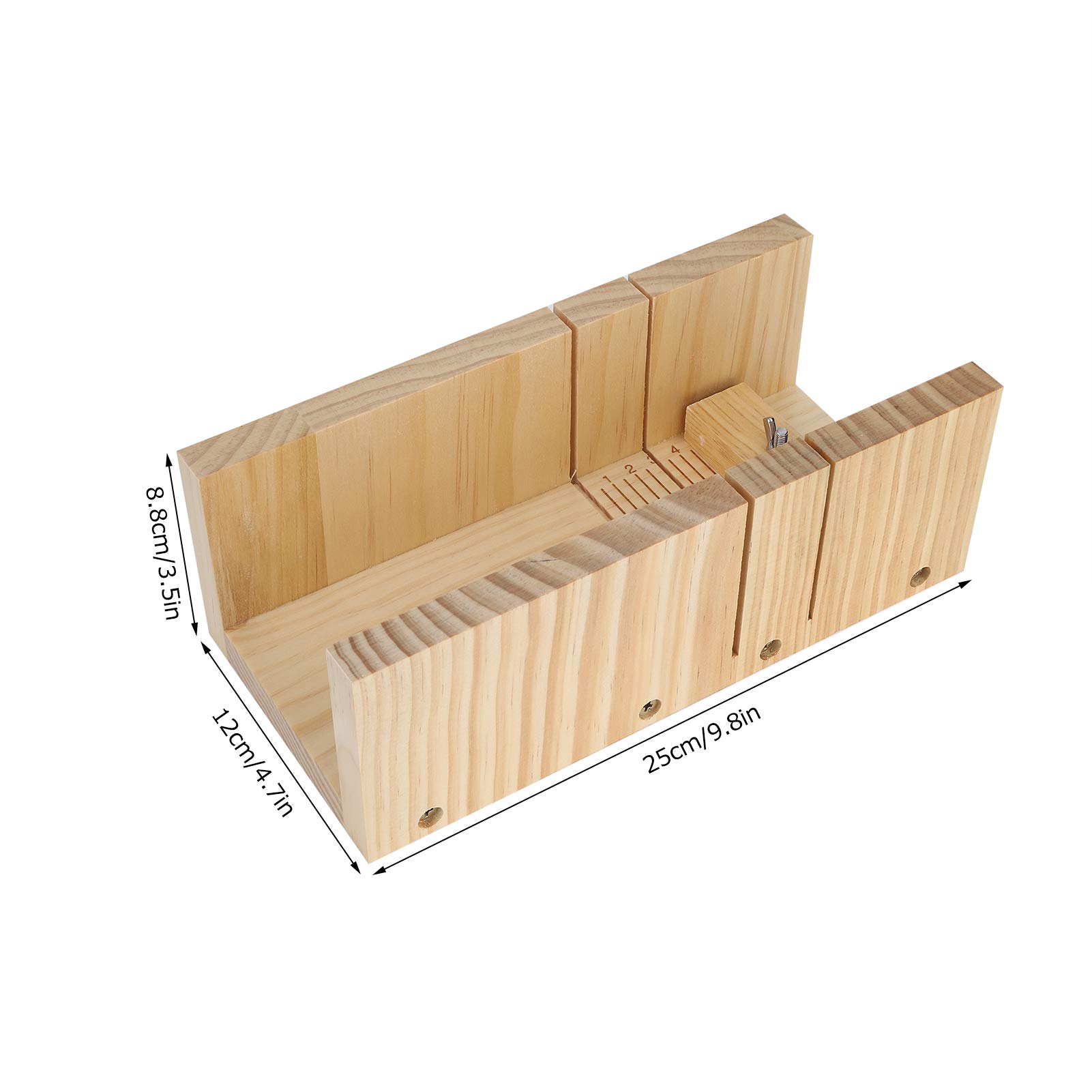 VTOSEN Adjustable Soap Cutter Box and Mold Kit Set - Soap Making Supplies with Soap Beveler, Planer, and Cutting Tool - Includes Silicone Soap Molds and Tools for DIY Soap Making (9.8x4.7x3.5in)