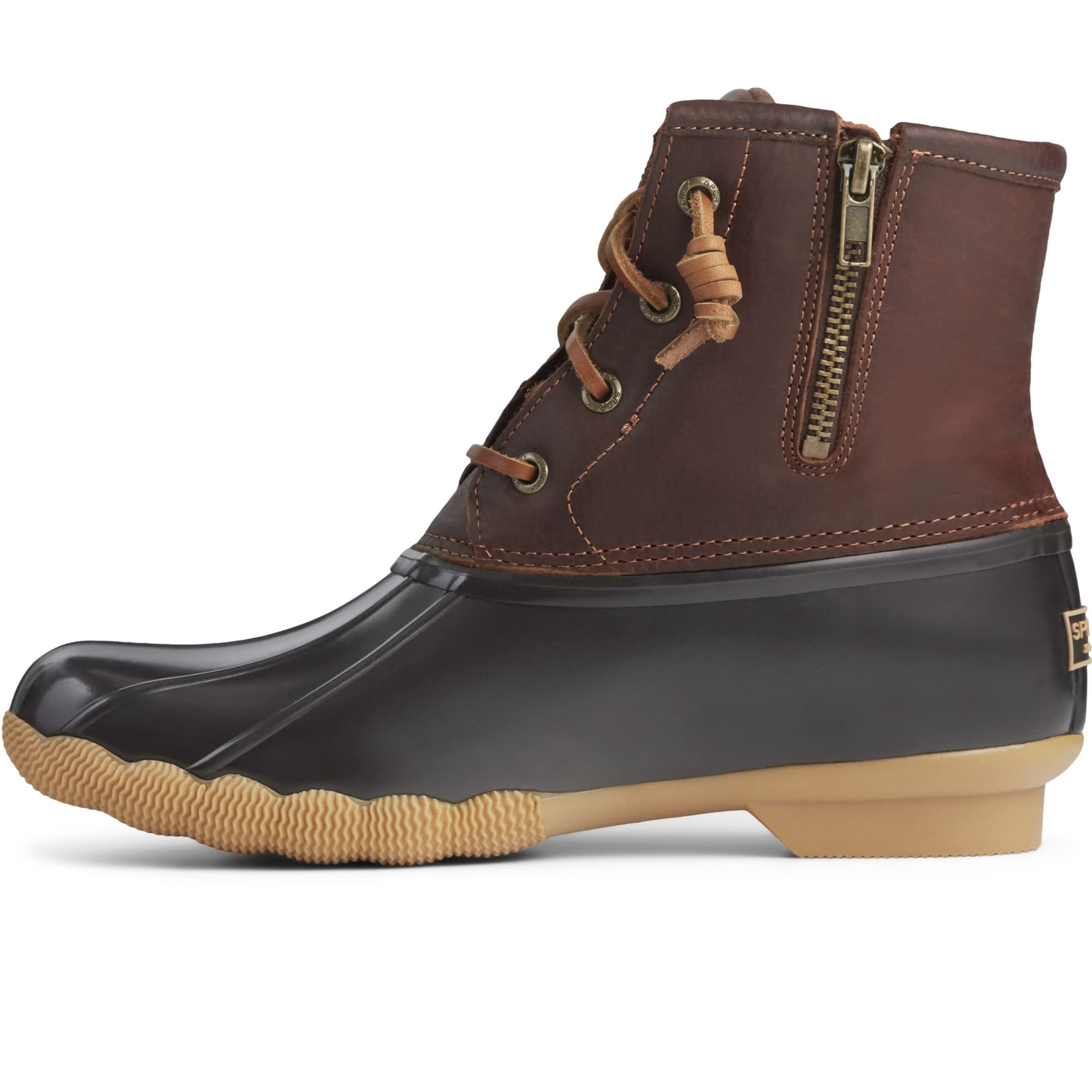 Sperry Women's Saltwater Boots, Tan/Dk Brown, 7