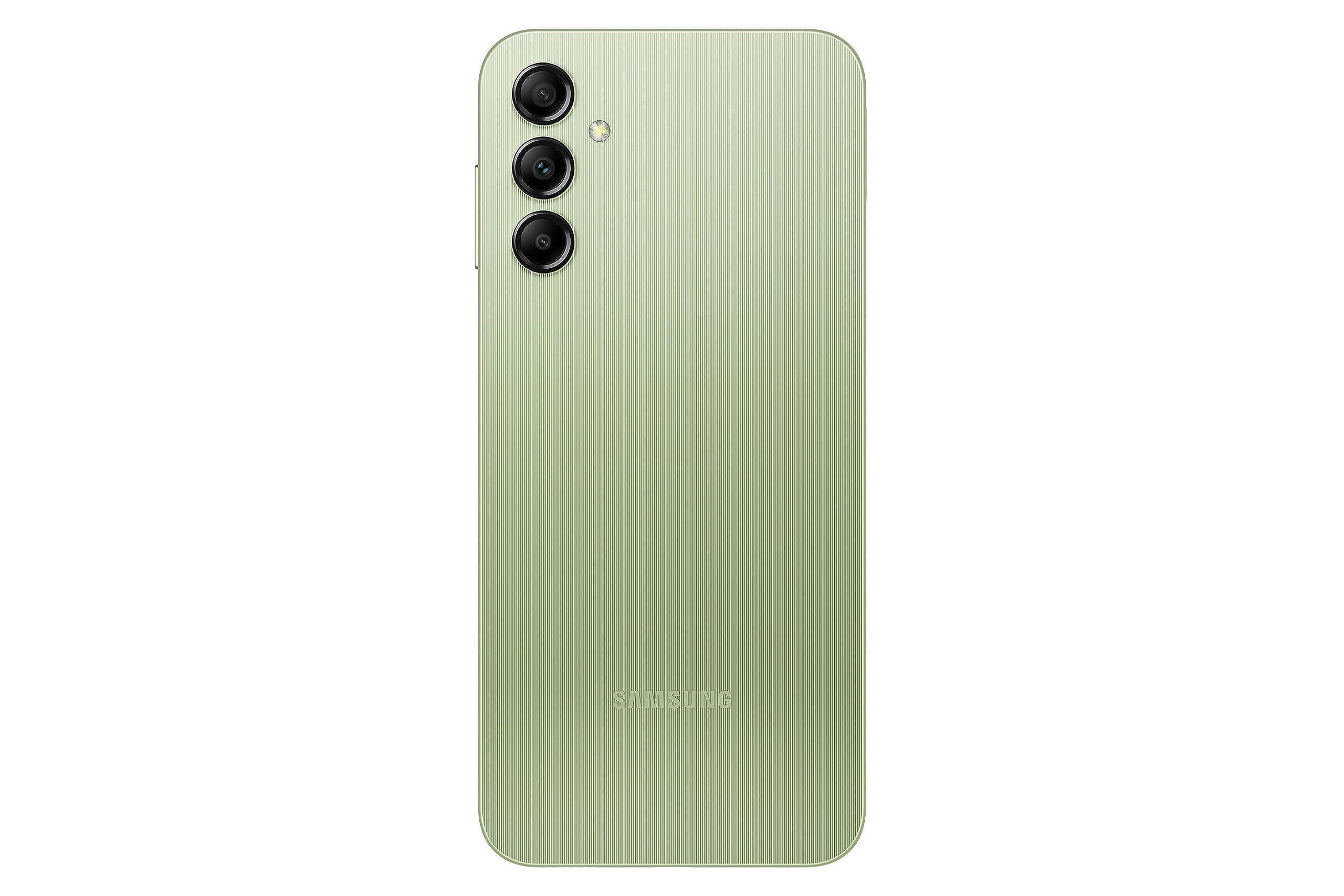 Samsung Galaxy A14 (SM-A145F/DS) Dual SIM,128GB + 4GB, Factory Unlocked GSM, International Version (Ring Grip Case Bundle) - No Warranty - (Light Green)