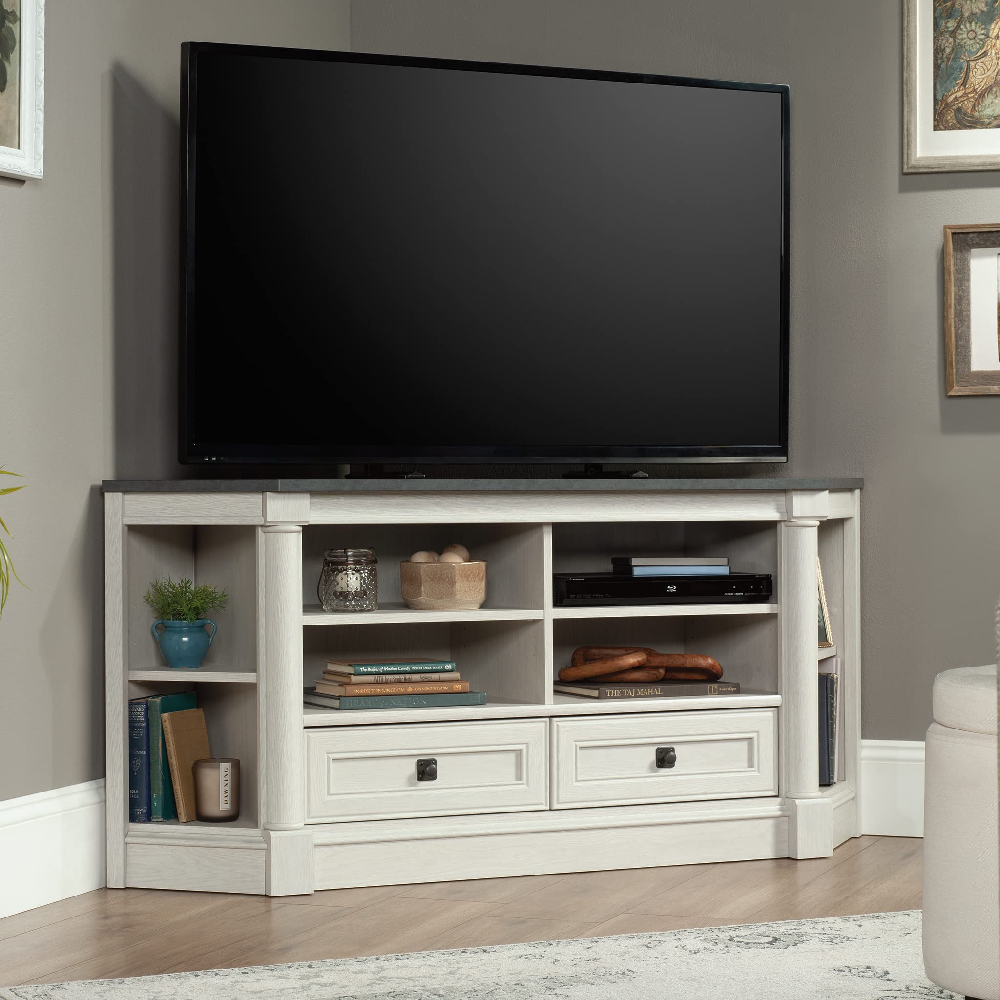 Sauder Palladia Entertainment Credenza, For TVs up to 60", Select Cherry finish