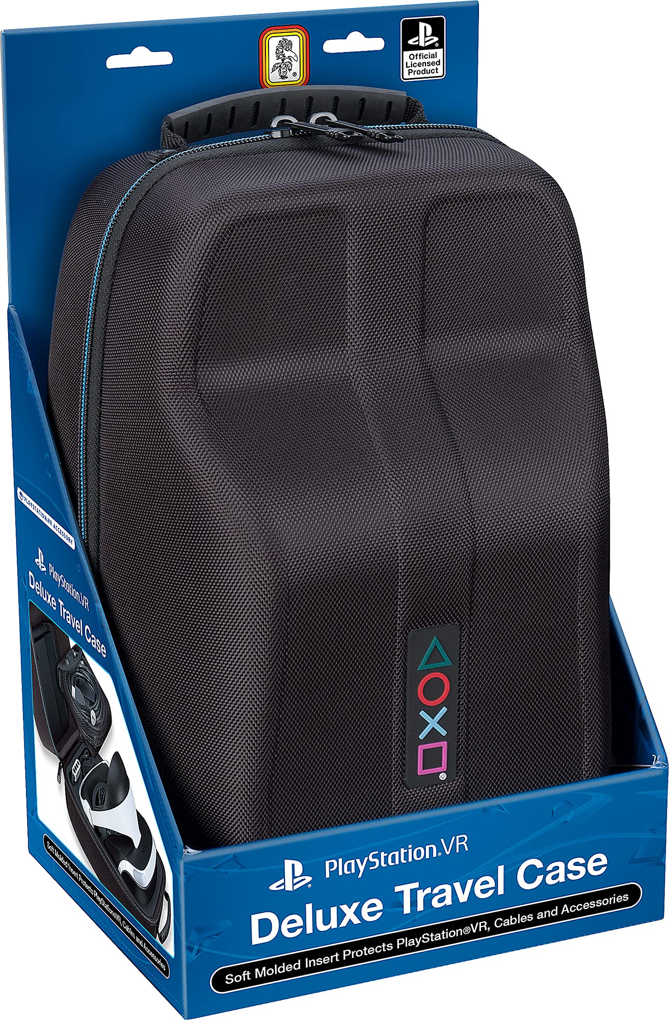 Sony PlayStation VR Headset and Accessories Carrying Case – Protective Deluxe Travel Case – Black Ballistic Exterior – Official Sony Licensed Product