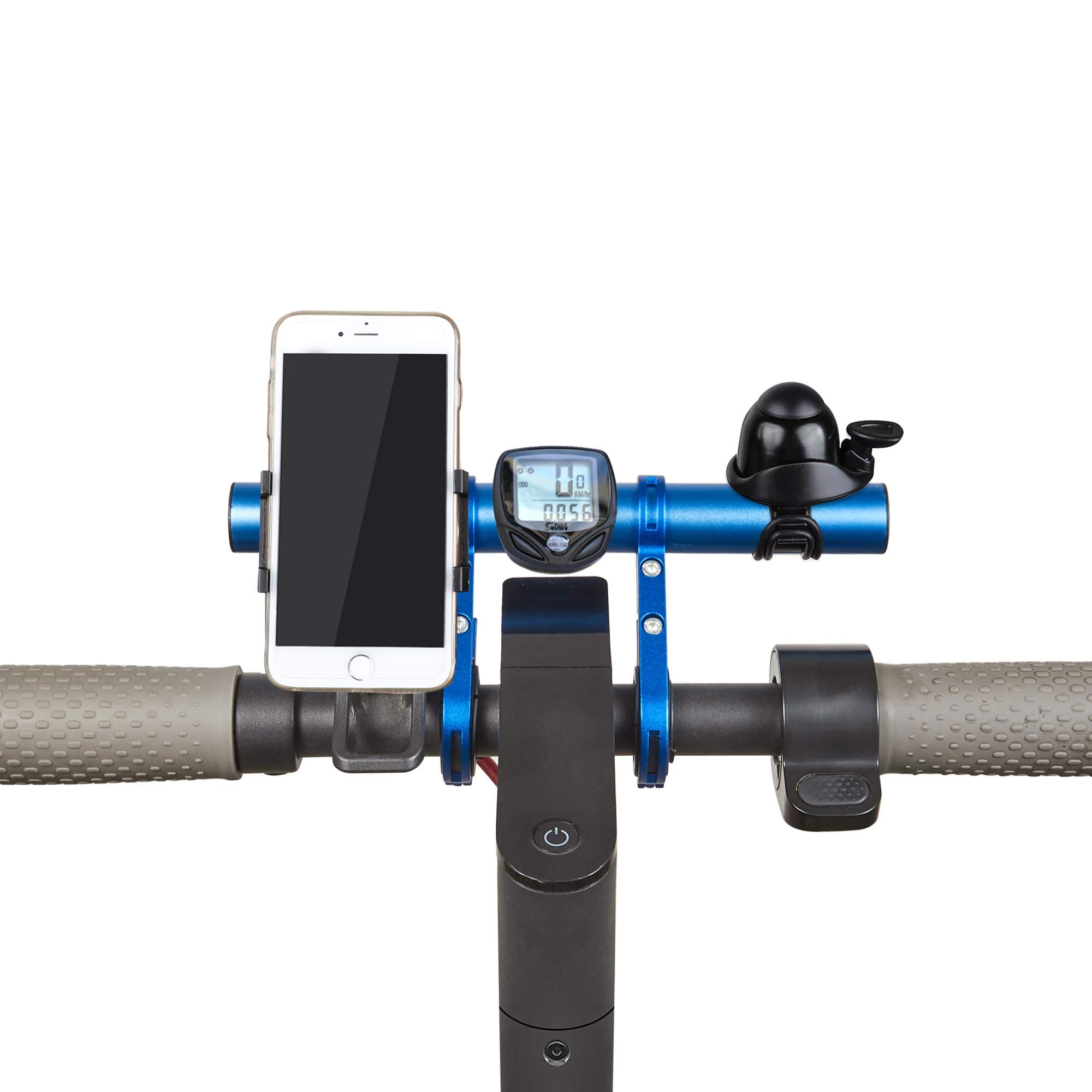 TOMALL Handlebar Extender Bicycle Extension Bar Aluminum Alloy Bracket Blue Extender Holder Space Saver Use Compatible for M365,ES1 ES2,Mountain Bicycle