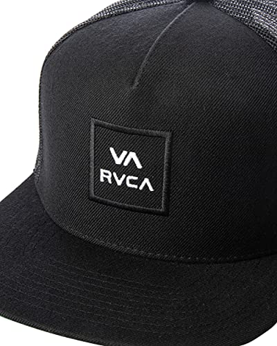 RVCA Men's Adjustable Snapback Hat, Trucker/Black, 1SZ