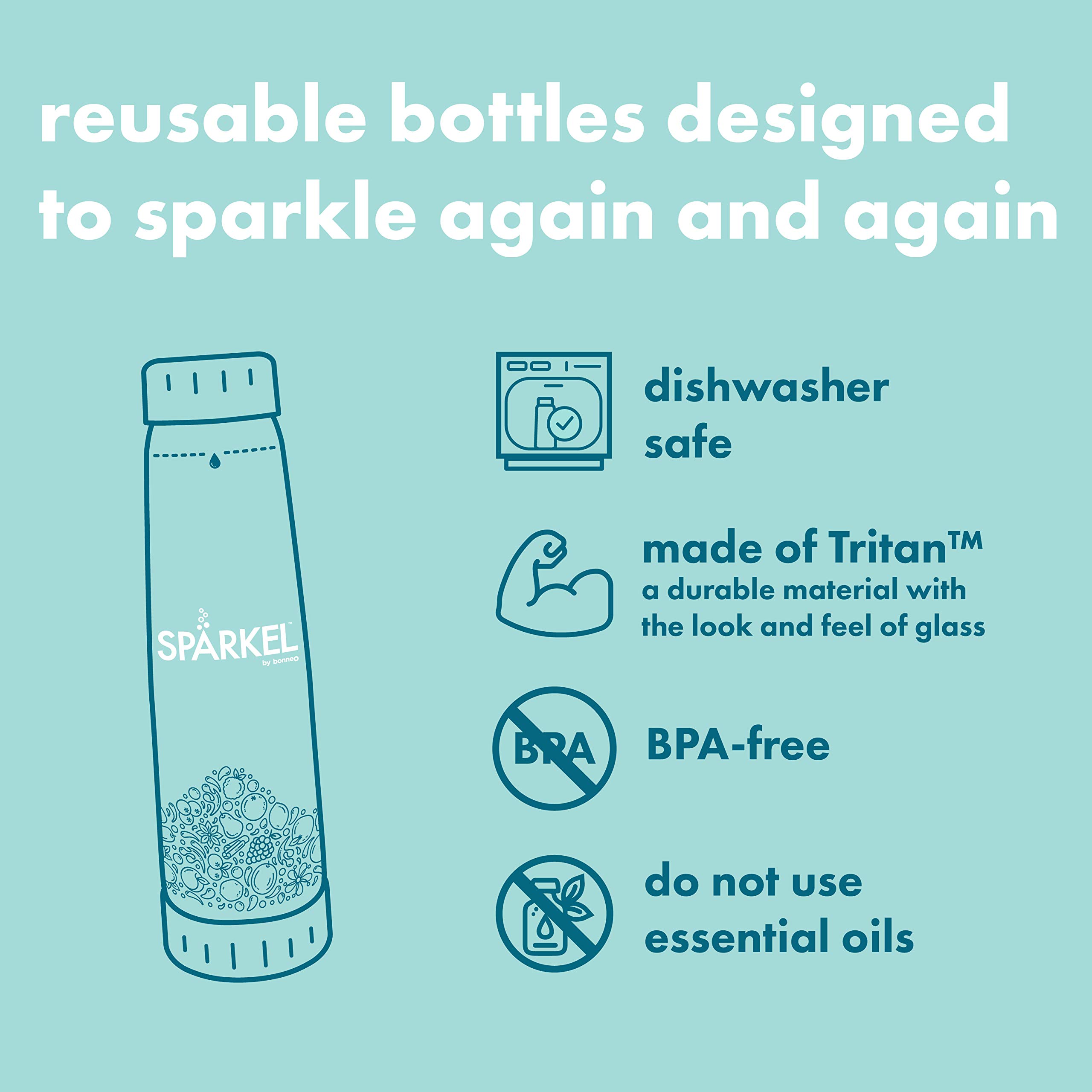 Spärkel Beverage System (Silver) - Sparkling Water and Soda Maker - A New Way of Sparkling - Use Fresh & Natural Ingredients - No CO2 Tank Needed
