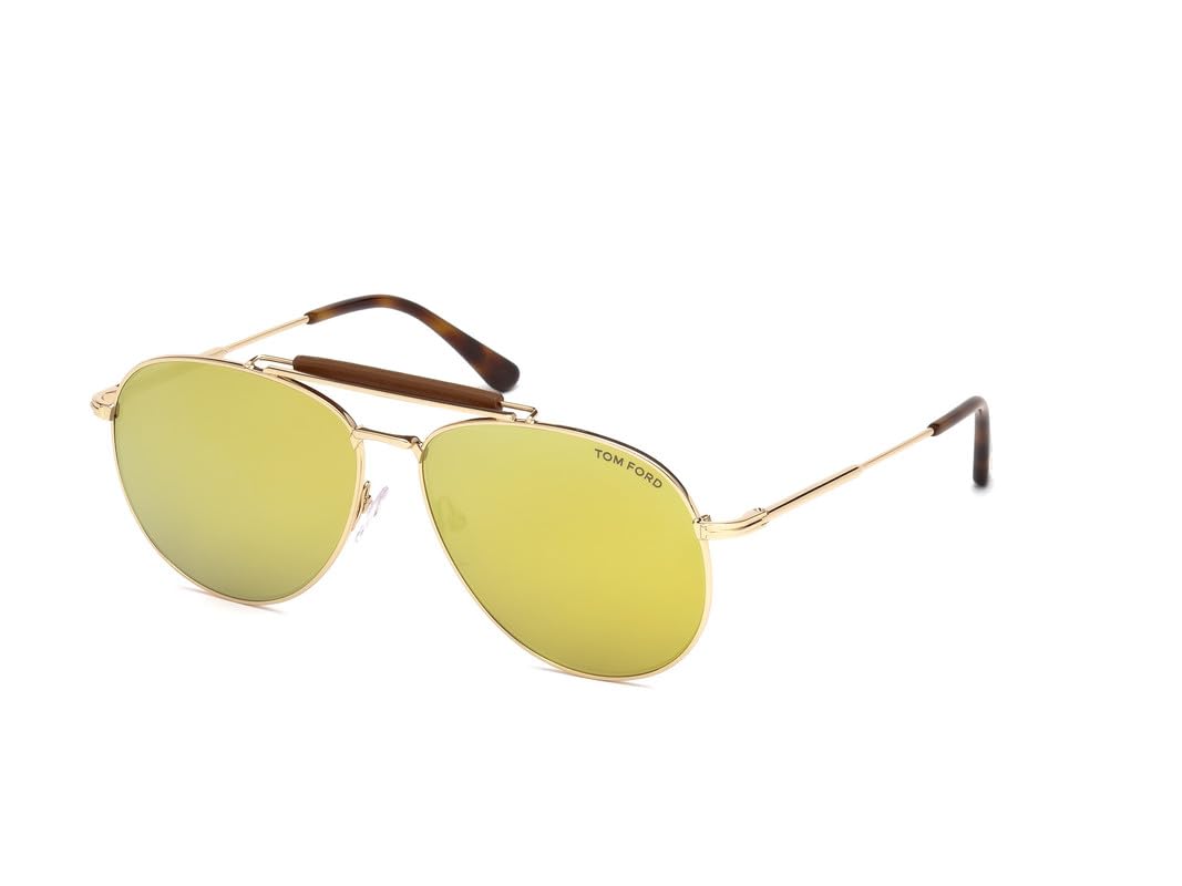 Tom Ford FT0536 28G Gold/Brown FT0536 Pilot Sunglasses Lens Category 3 Lens M