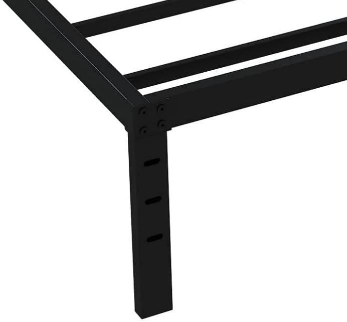 Sealvvos 12 Inch Bed Frame Queen Size Heavy Duty No Box Spring Needed Metal Platform with Steel Slat Support, Easy Assembly, Noise Free, Black