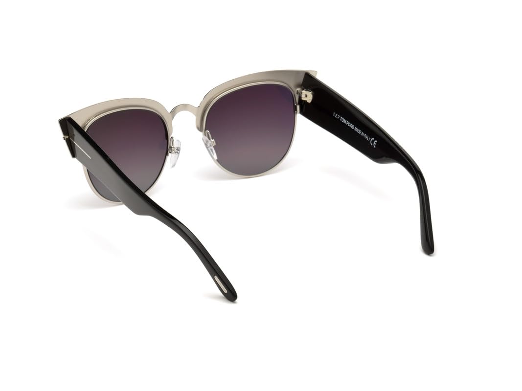 Tom Ford FT0607 05C Alexandra Retro Sunglasses Lens Category 3 Lens Mirro Black ,51mm