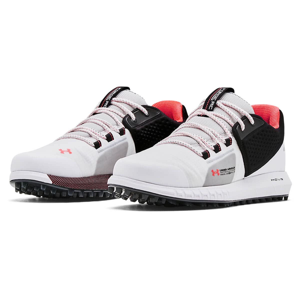 Under Armour Men's UA HOVR Forge RC Spikeless Golf Shoes - White/Black/Beta - 10