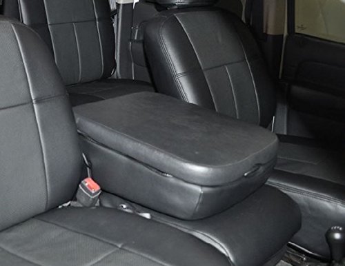 Seat Armour KADRAMBJS02-16 Custom Fit Console Cover with Embroidered Logo for Select Dodge Ram Models with Jump Seat - Cotton (Black) (Officially Licensed, Third Seats and Bench Seats)