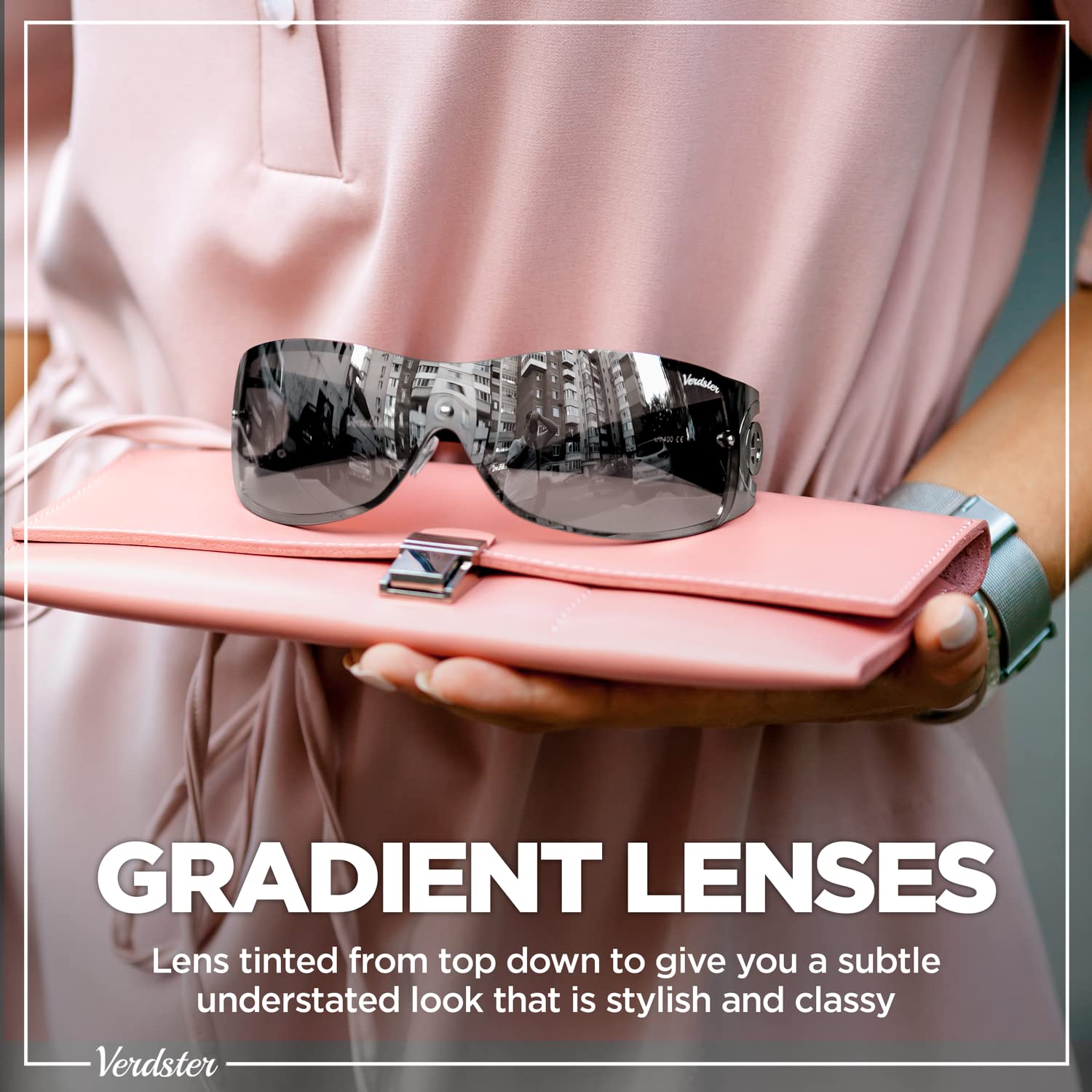 Verdster Sunglasses for Women - Oversized Womens Sunglasses - Ladies Trendy Sun Glasses Wraparound Non Polarized Sunnies β Large Y2K Shield Shades - Cosmo Black